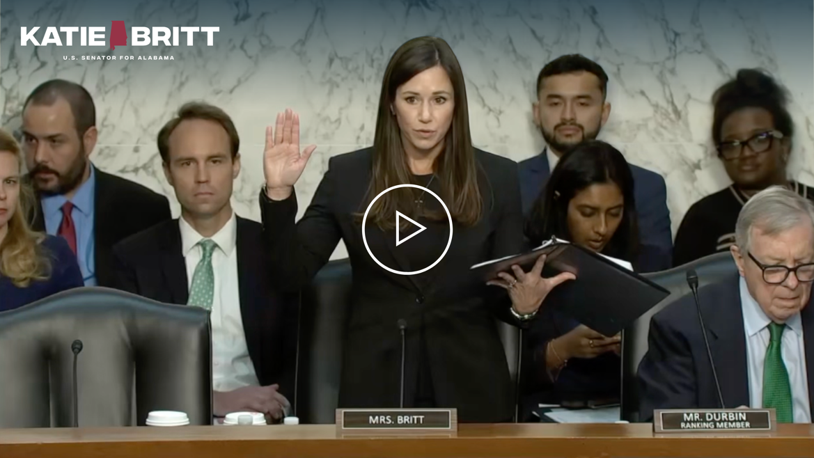 U.S. Senator Katie Britt Chairs Senate Judiciary Hearing, Questions ...
